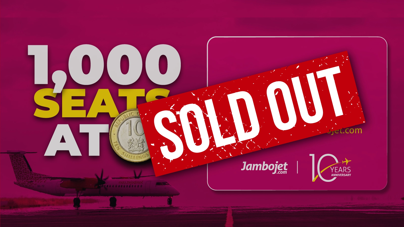 Jambojet Celebrates 10th Anniversary with Exclusive Ticket Offer